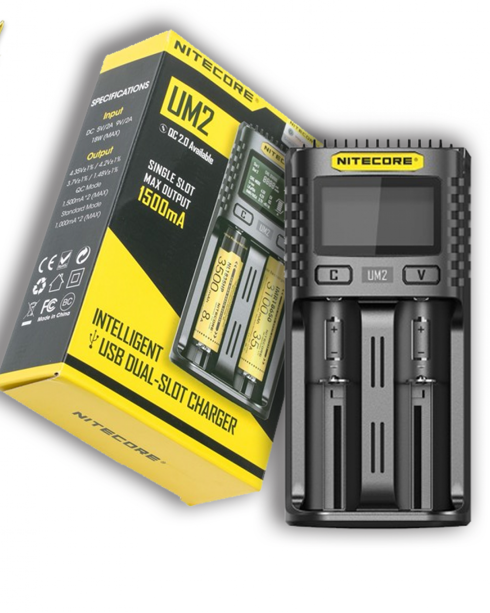 Nitecore UM2 USB Intelligent Dual-Slot Charger Quick Charger